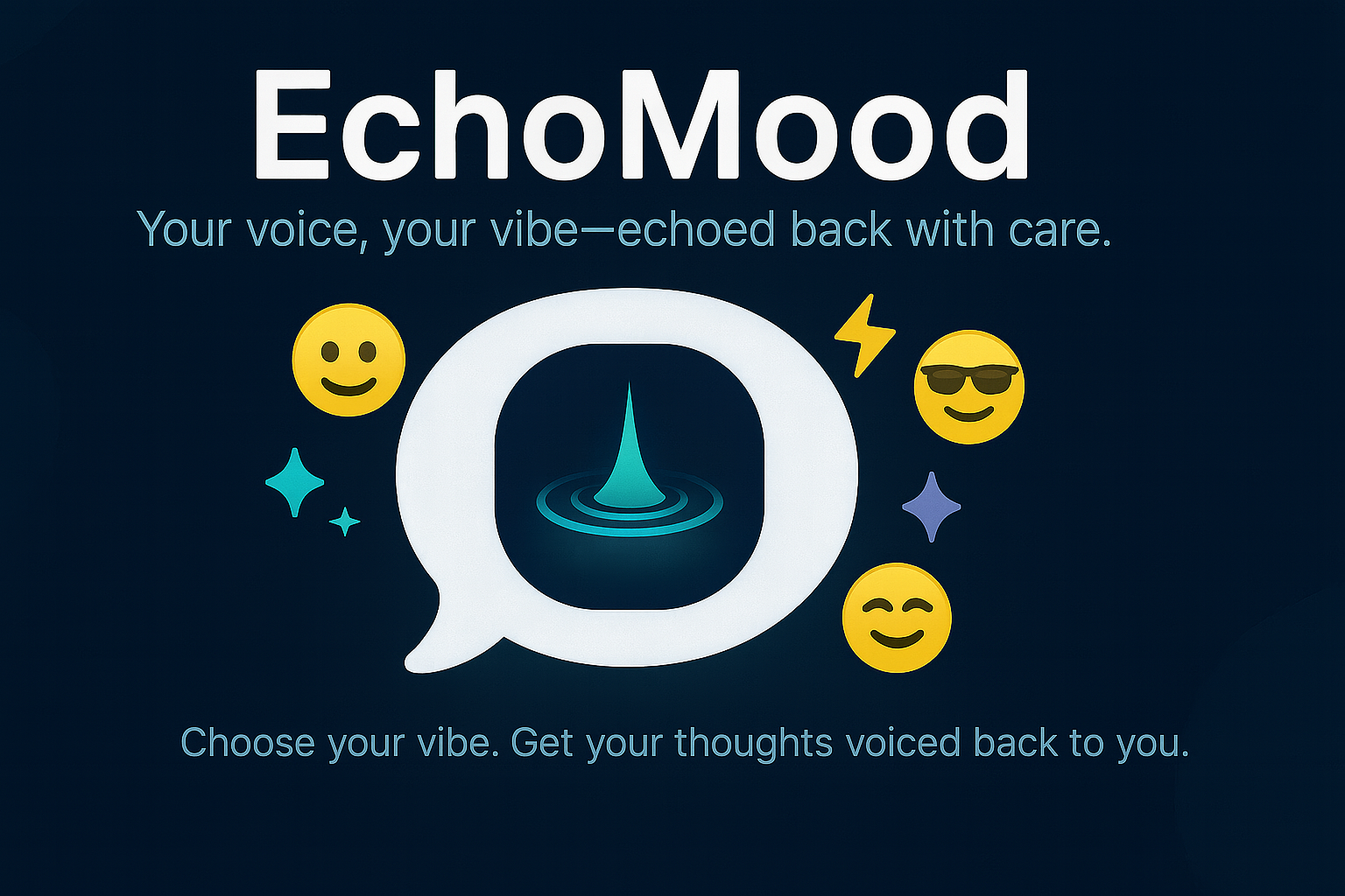 EchoMood - Your voice, your vibe - echoed back with care.